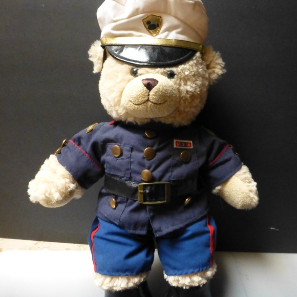 Toys | Plush Dress Blue Marines Teddy Bear Plush Toy | Poshmark